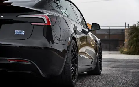 Black Tesla Model 3 Performance - UP-03 Forged Wheels In Gloss Black