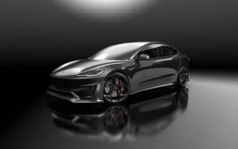 2024+ Tesla Model 3 Performance Carbon Fiber Full Aero Kit Renders