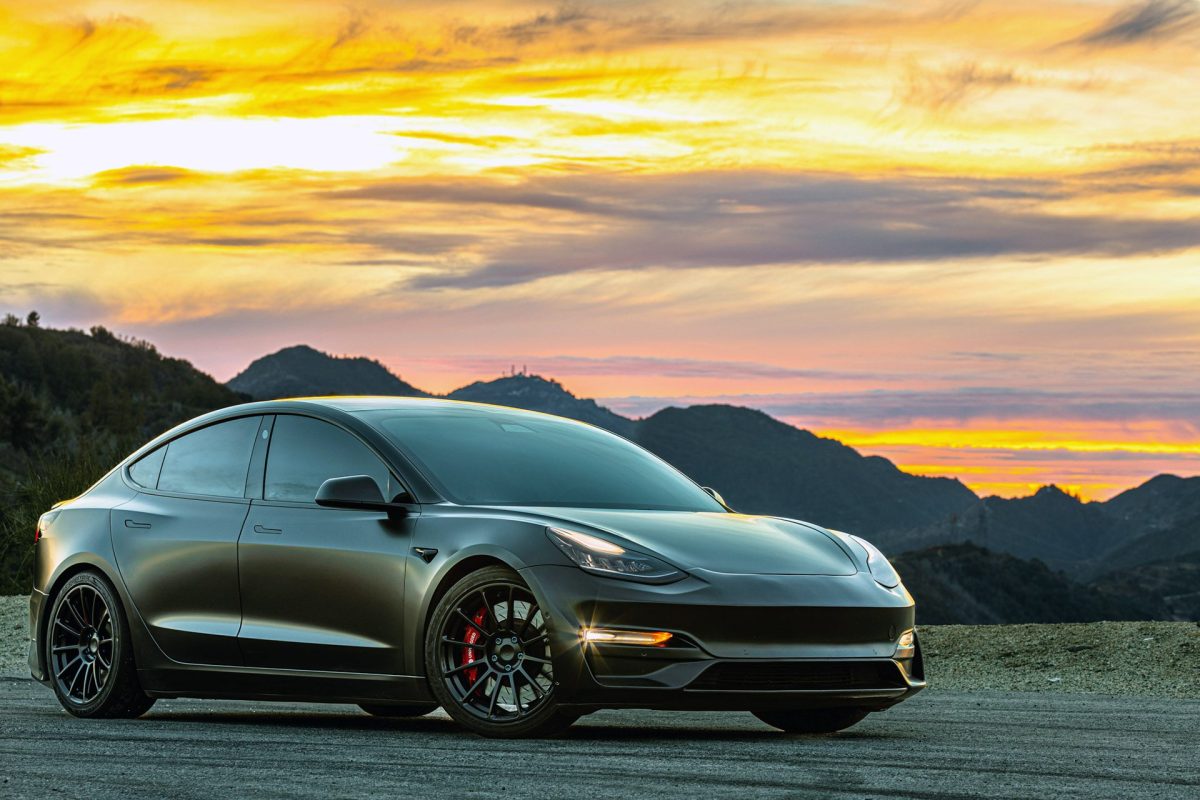 Zack's Matte Black Tesla Model 3 Performance On UP Parts & Wheels