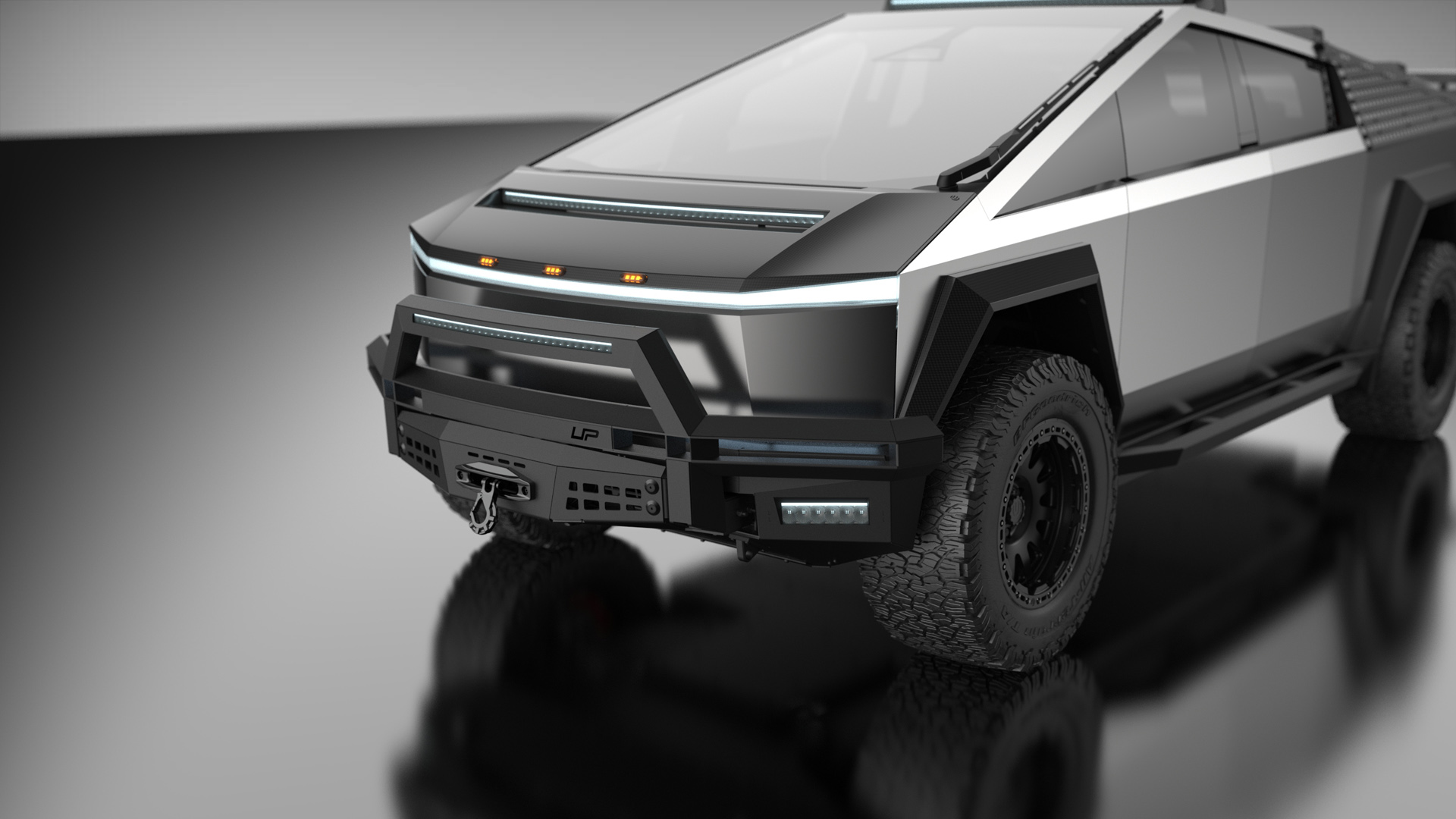 Tesla Cybertruck HD Front Bumper - UP INVINCIBLE® - Unplugged Performance