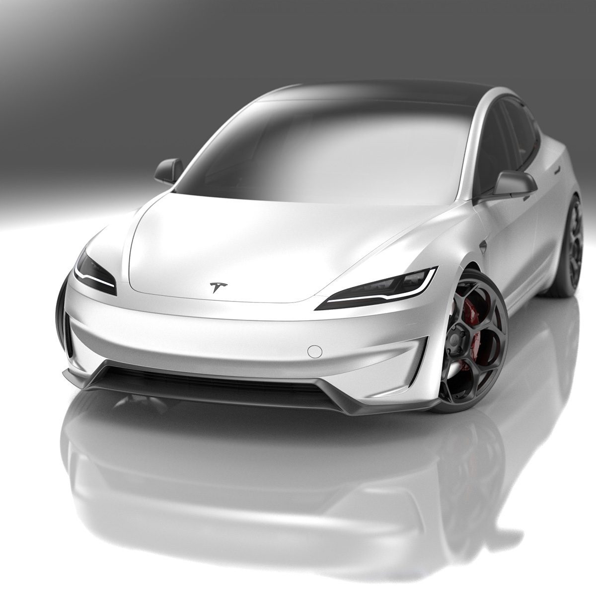 Tesla Model 3 Ascension Side Skirt Set - Unplugged Performance