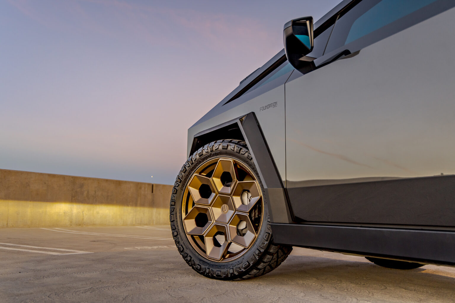 Gloss Black PPF Wrapped Tesla Cybertruck – CYBRHEX Forged Wheels In ...