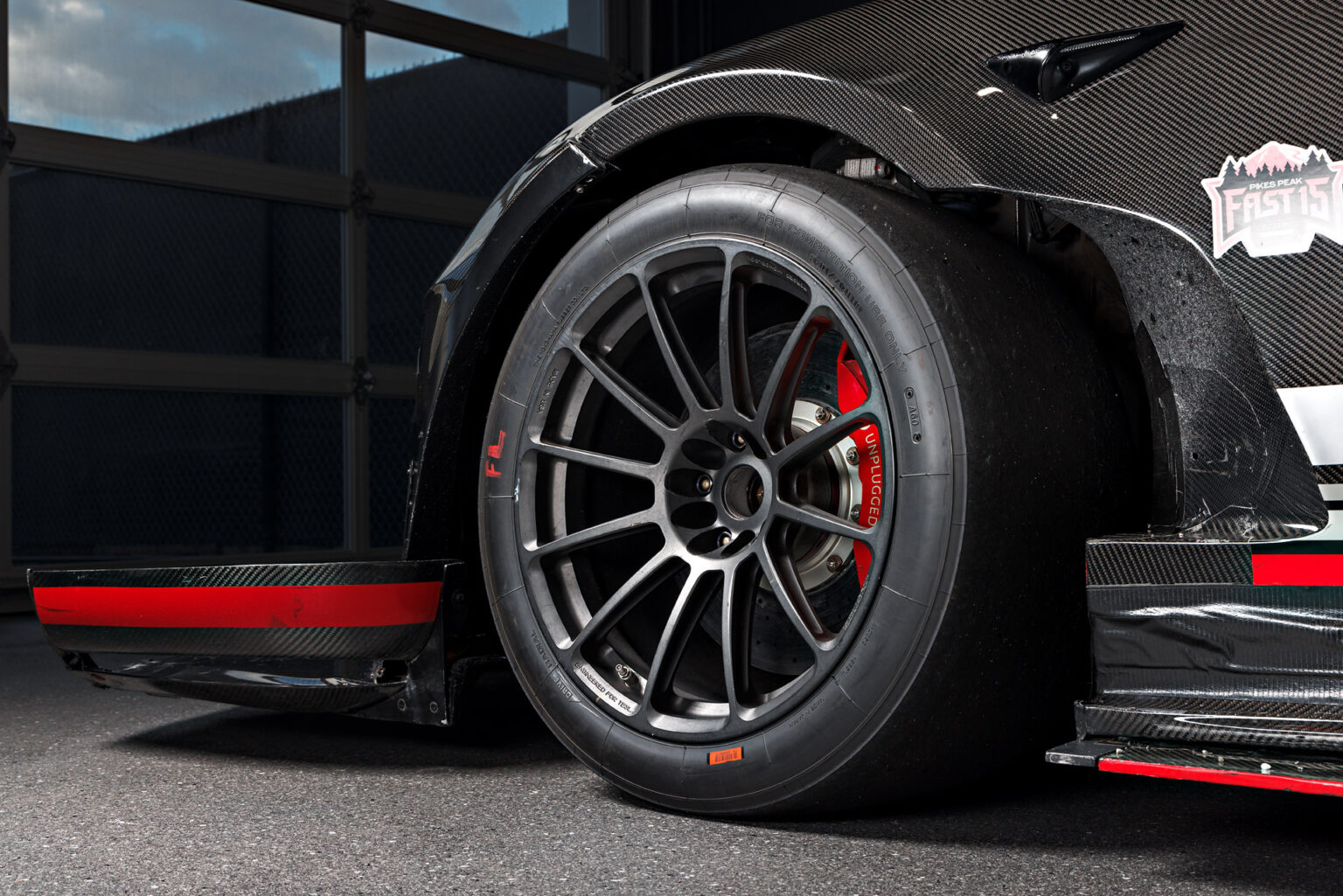 Satin Black Tesla Model S Plaid - UP-03 Pikes Peak Forged Race Wheels ...