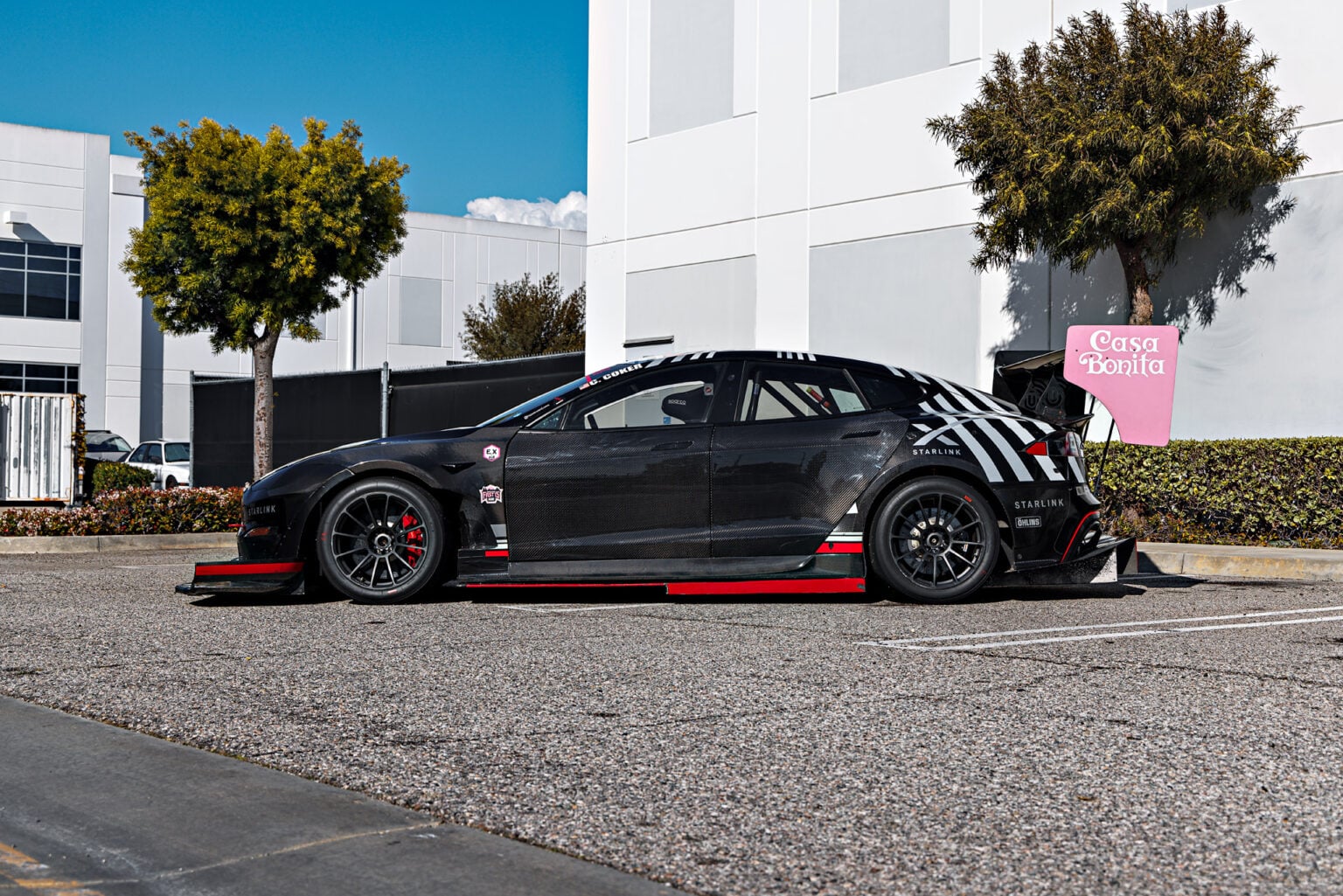 Tesla Model S Plaid Race Car aka Dark Helmet by Unplugged Performance